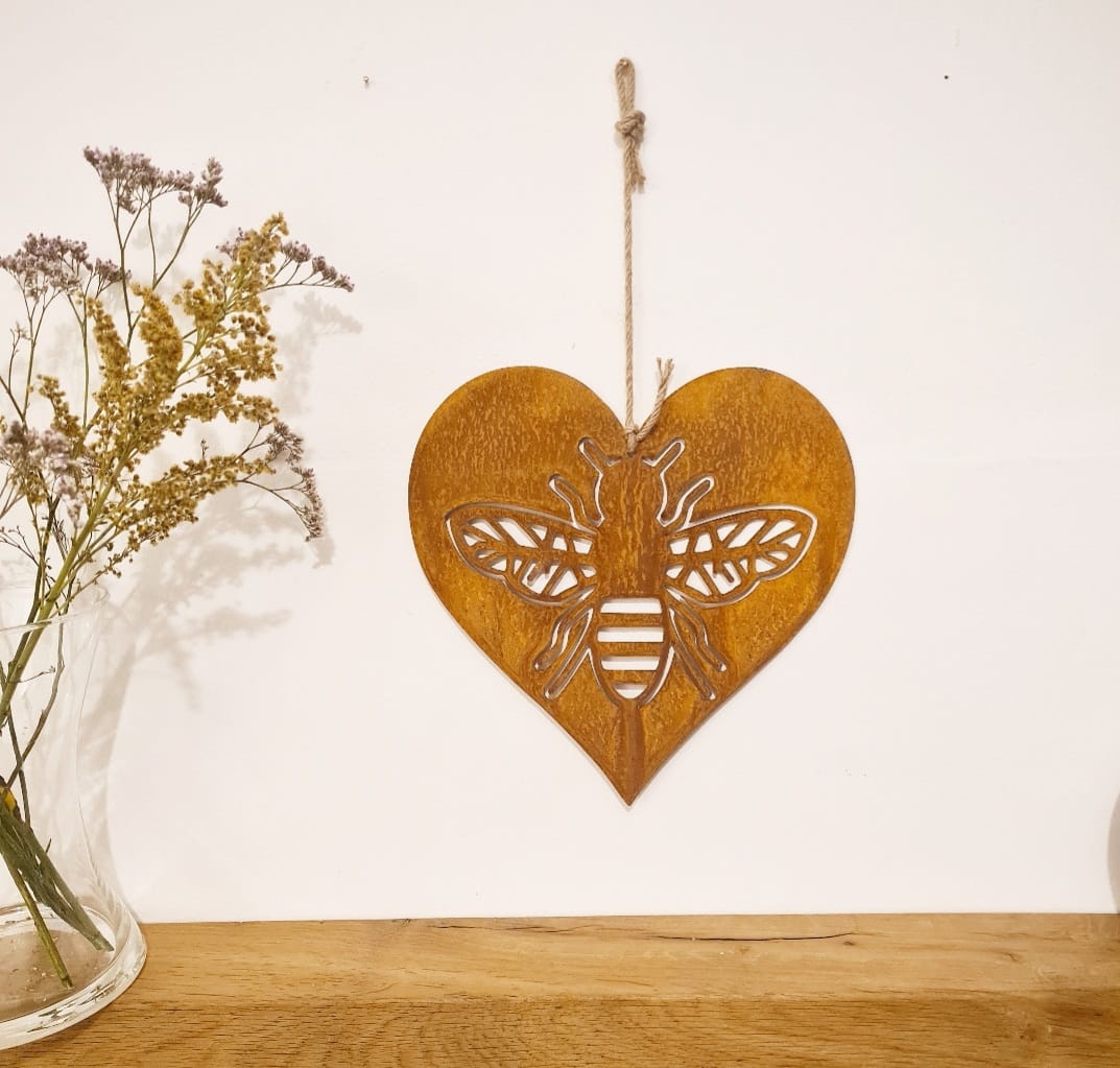 The Rusted Bumble Bee Metal Garden Art Rusted Garden Decoration Gifts