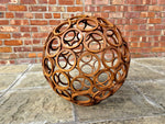 Metal Garden Ball Globe Sculpture – The Rusted Bumble Bee